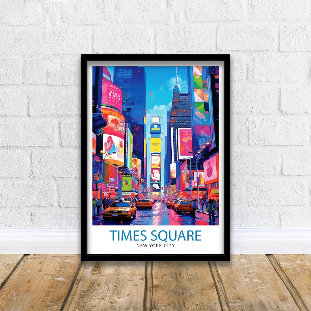 Times Square New York City Print| Times Square Wall Decor NYC Travel ...
