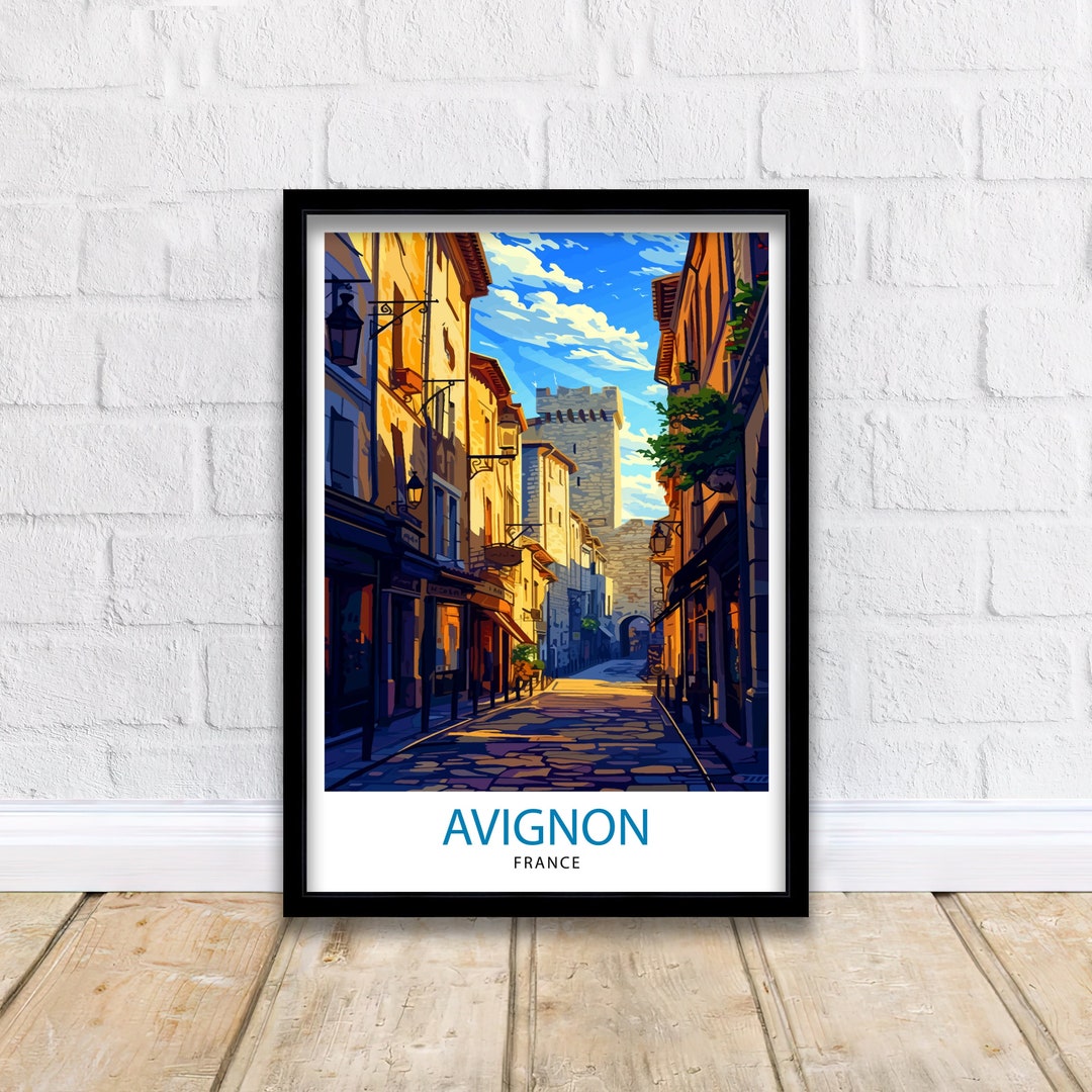 Avignon France Travel Print , Avignon Wall Decor, Avignon Home Living Decor, Avignon France ...