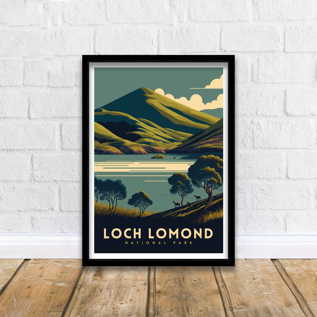 Loch Lomond Travel Poster Scotland - Etsy UK