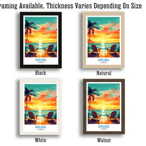 Aruba Caribbean Island Art Print Tropical Beach Decor Aruba Wall Art ...