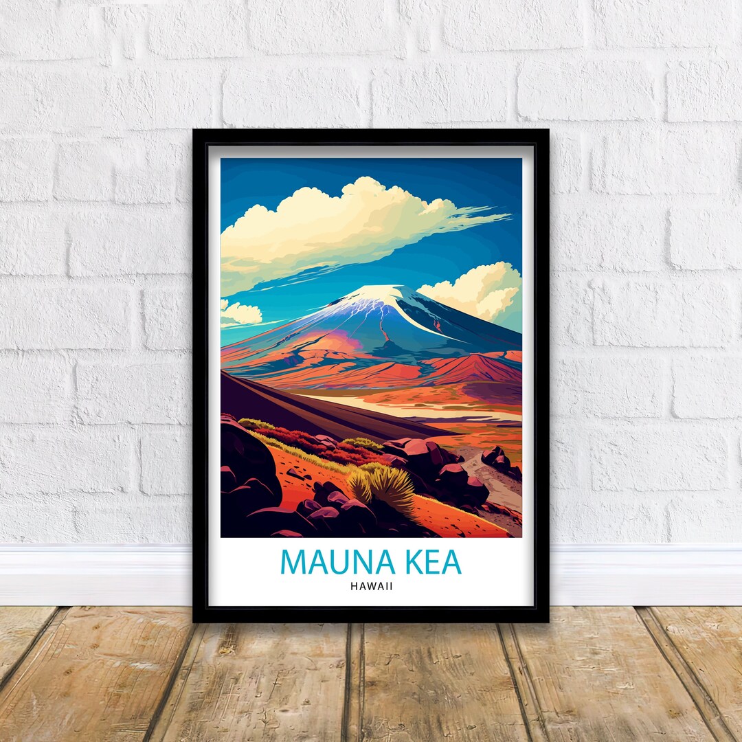 Mauna Kea Hawaii Travel Print| Hawaii Wall Decor Hawaii Home Living ...