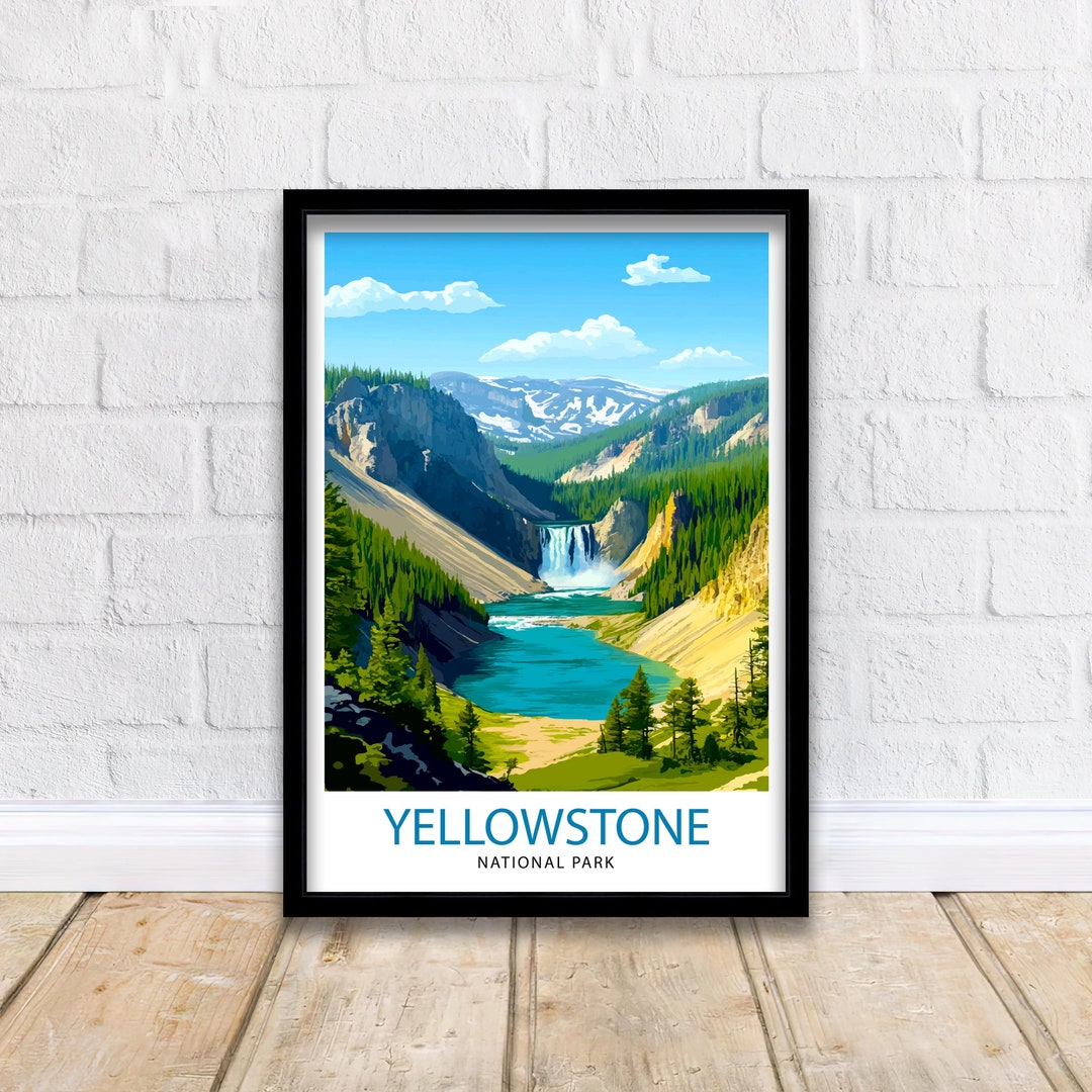 Yellowstone National Park USA Travel Print Wall Decor Wall Art ...