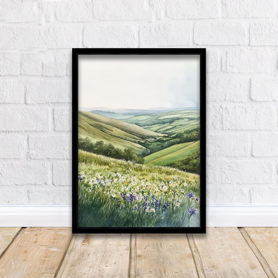 Yorkshire Dales Watercolor Art Print Wall Decor Wall Art Yorkshire ...