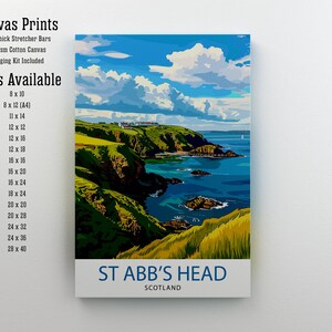 St Abbs Head Scotland Travel Print Wall Decor Wall Art St Abbs Head ...