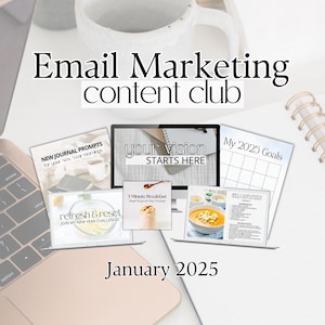 January Monthly Newsletter Content | Email Marketing Templates - Etsy