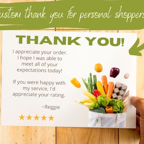 Delivery Driver Personalized Thank You Note Printable - Etsy