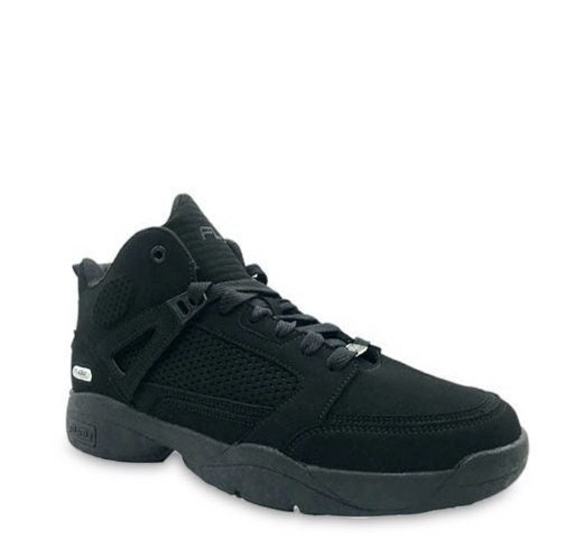 Custom Painted Black Fubu Men's Knight Basketball Shoes and Gray Fubu ...