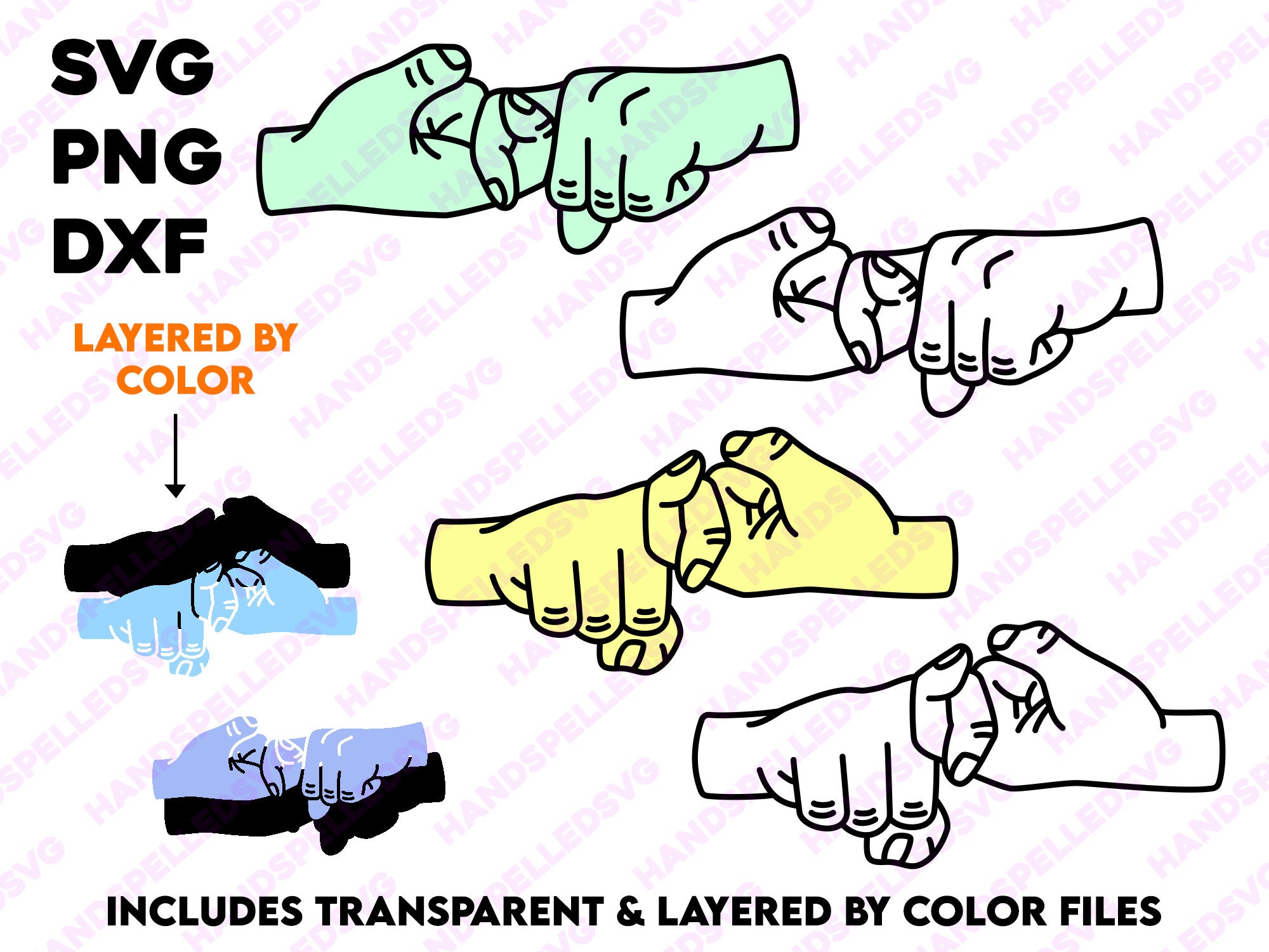 Friend American Sign Language Hand SVG PNG DXF Layered by - Etsy