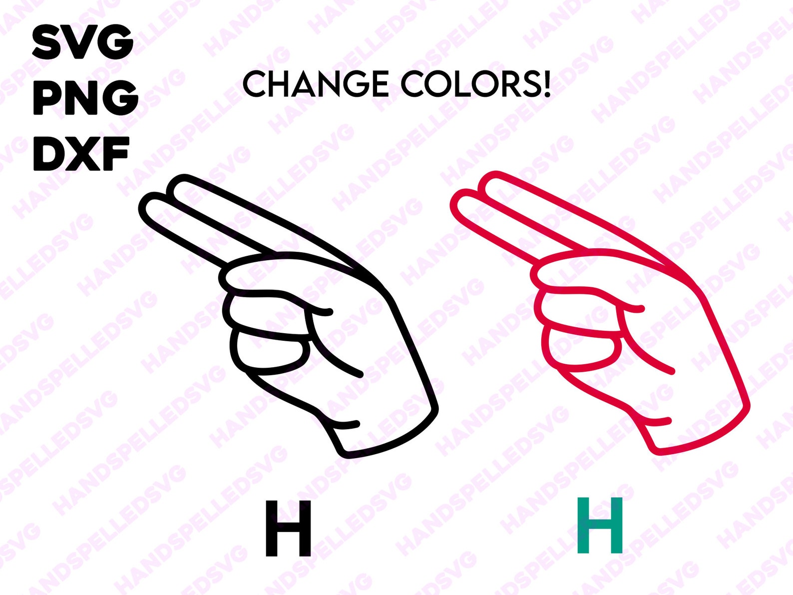 American Sign Language Asl Complete Alphabet & Numbers 0-10 PNG SVG DXF ...