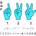 American Sign Language Asl Complete Alphabet & Numbers 0-10 PNG SVG DXF ...