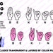 Be Kind American Sign Language Alphabet SVG PNG DXF | Layered by Color ...