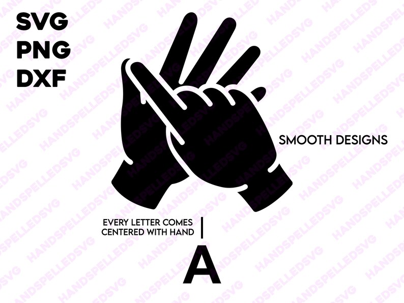 British Fingerspelling Complete Alphabet & Numbers 0-9 PNG SVG DXF ...