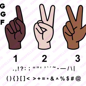Diverse American Sign Language Asl Complete Alphabet & Numbers 0-10 PNG ...