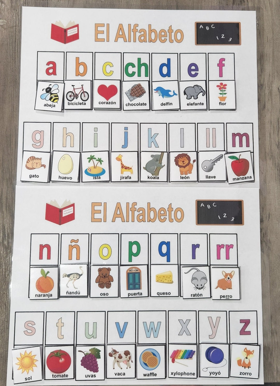 Spanish Alphabet Busy Book Pages Spanish Busy Book Montessori ...