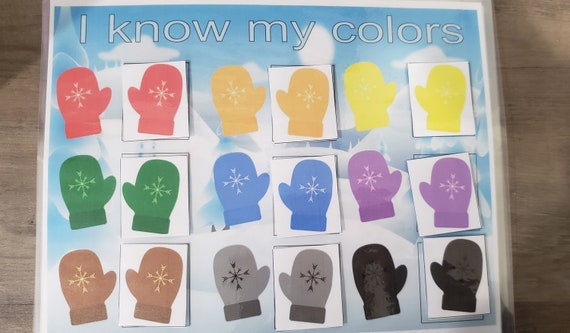 Mitten Color Sorting Activity Color Recognition Prek Color | Etsy