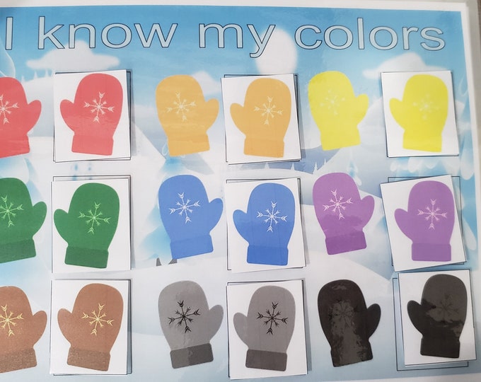 Mitten Color Sorting Activity, Color Recognition, Prek Color, Toddler ...