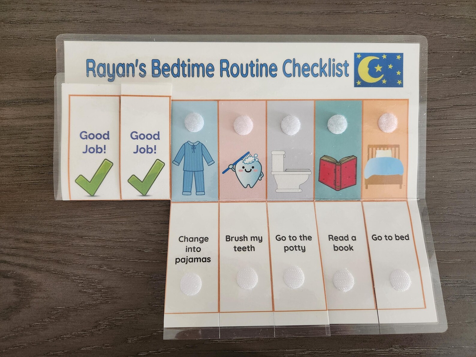 Personalized Bedtime Routine Chart - Etsy