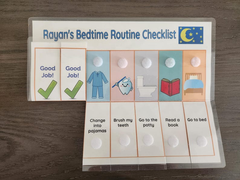 Personalized Bedtime Routine Chart - Etsy