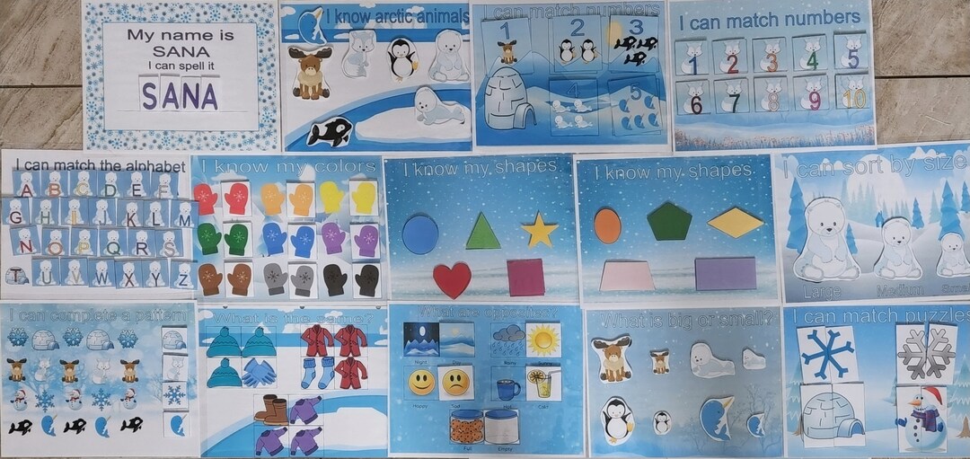 Arctic Animals Busy Book, Toddler Busy Binder, Learning Binder ...
