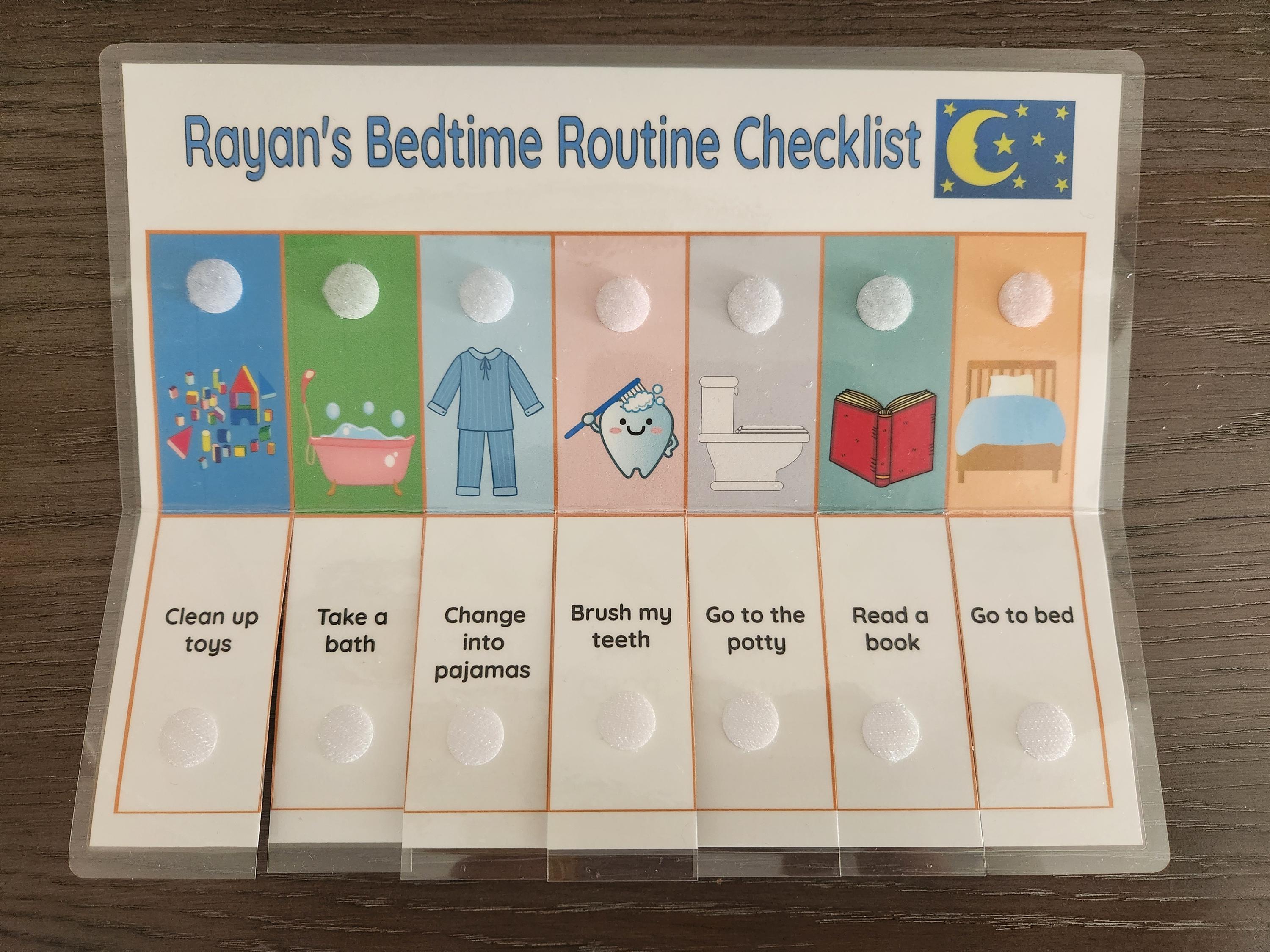 Personalized Bedtime Routine Chart - Etsy