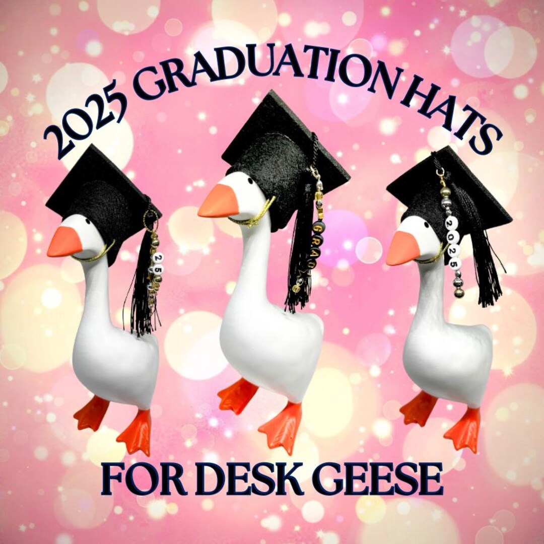 Graduation Hats for Desk Geese, Desk Goose Grad, Classroom Desk Goose ...