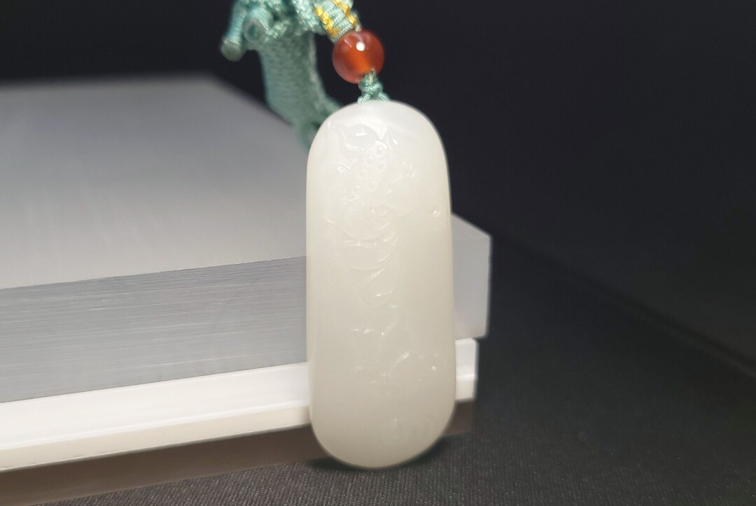Certified Mutton Fat Hetian White Nephrite Jade Hand Carved - Etsy