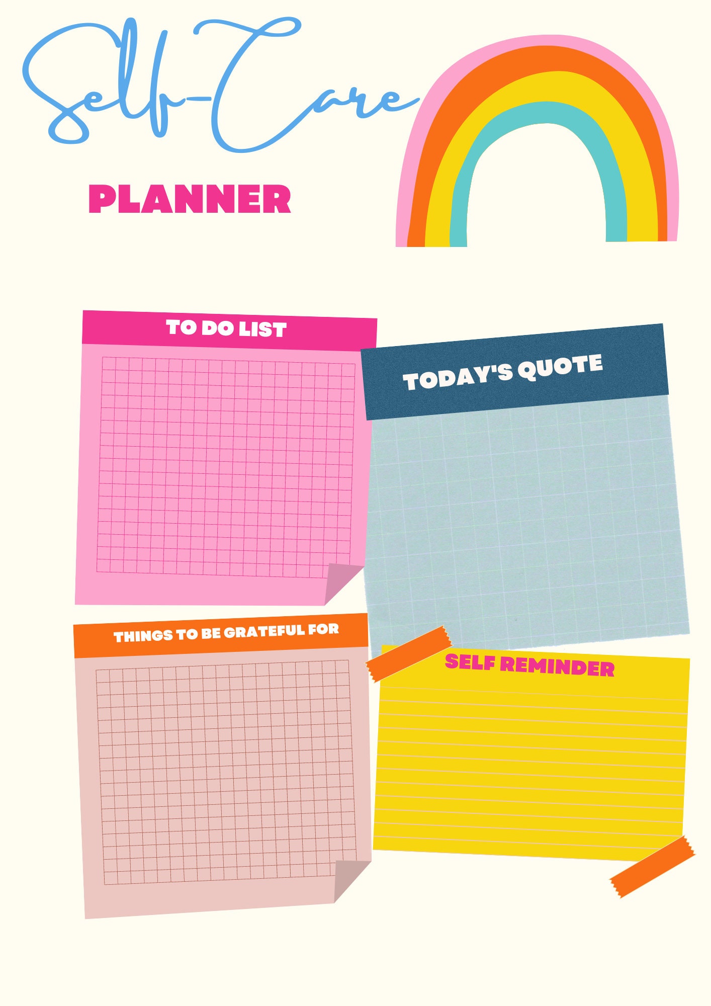 Printable Goal Setting Life Planner Bundle, Wellness Journal Self Care ...