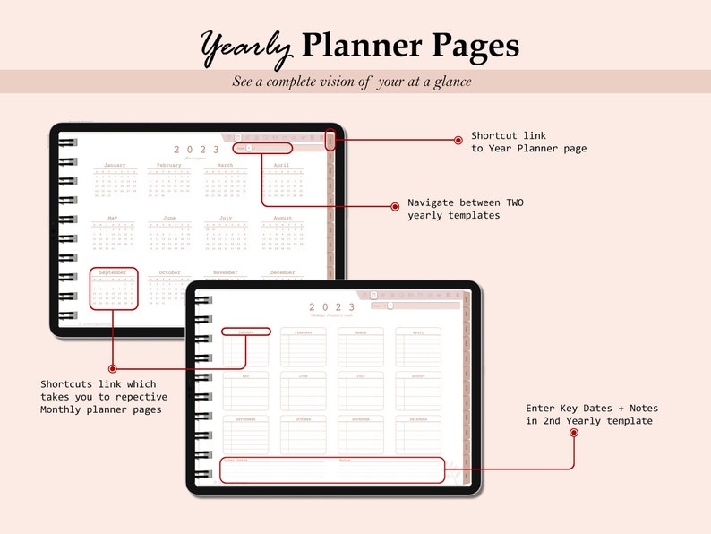 2023 Digital Planner Landscape Planner Essential Digital - Etsy