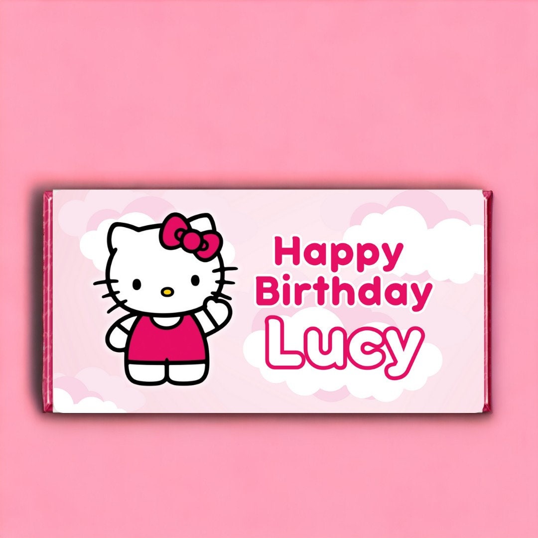 Personalized Hello Kitty Galaxy Chocolate Bar, Party Favor - Etsy