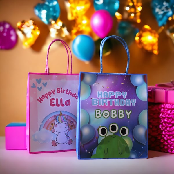 Personalised Party Bags - Etsy UK