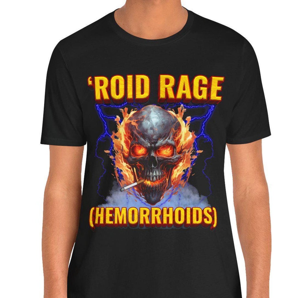 Hard Skeleton Meme Shirt, 'roid Rage, Dark Humor, Satire, Joke ...