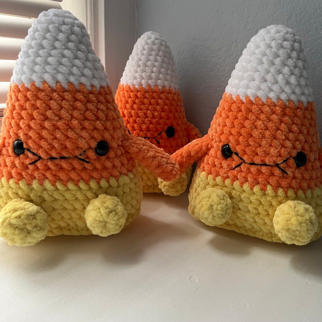 Candy Corn Crocheted Stuffie, Cute for Halloween or for Kids, Stuffed ...