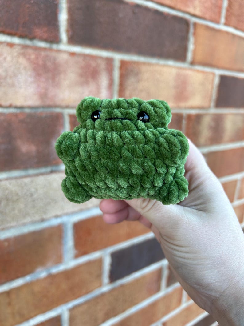 Toad Plushie, Small Chubby Frog With Booty Plush Stuffed Animal Toy, Handmade With Crochet - Etsy
