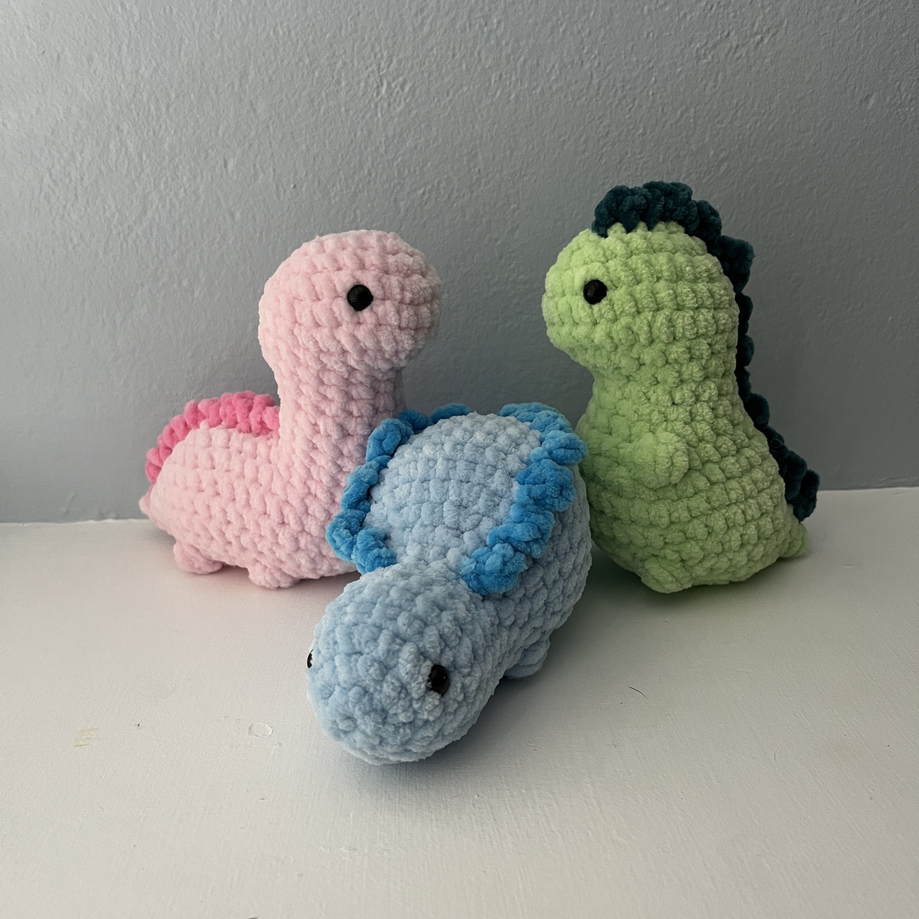 Dino Crocheted Stuffie, Stuffed Animal Plush Dinosaur Toy - Etsy