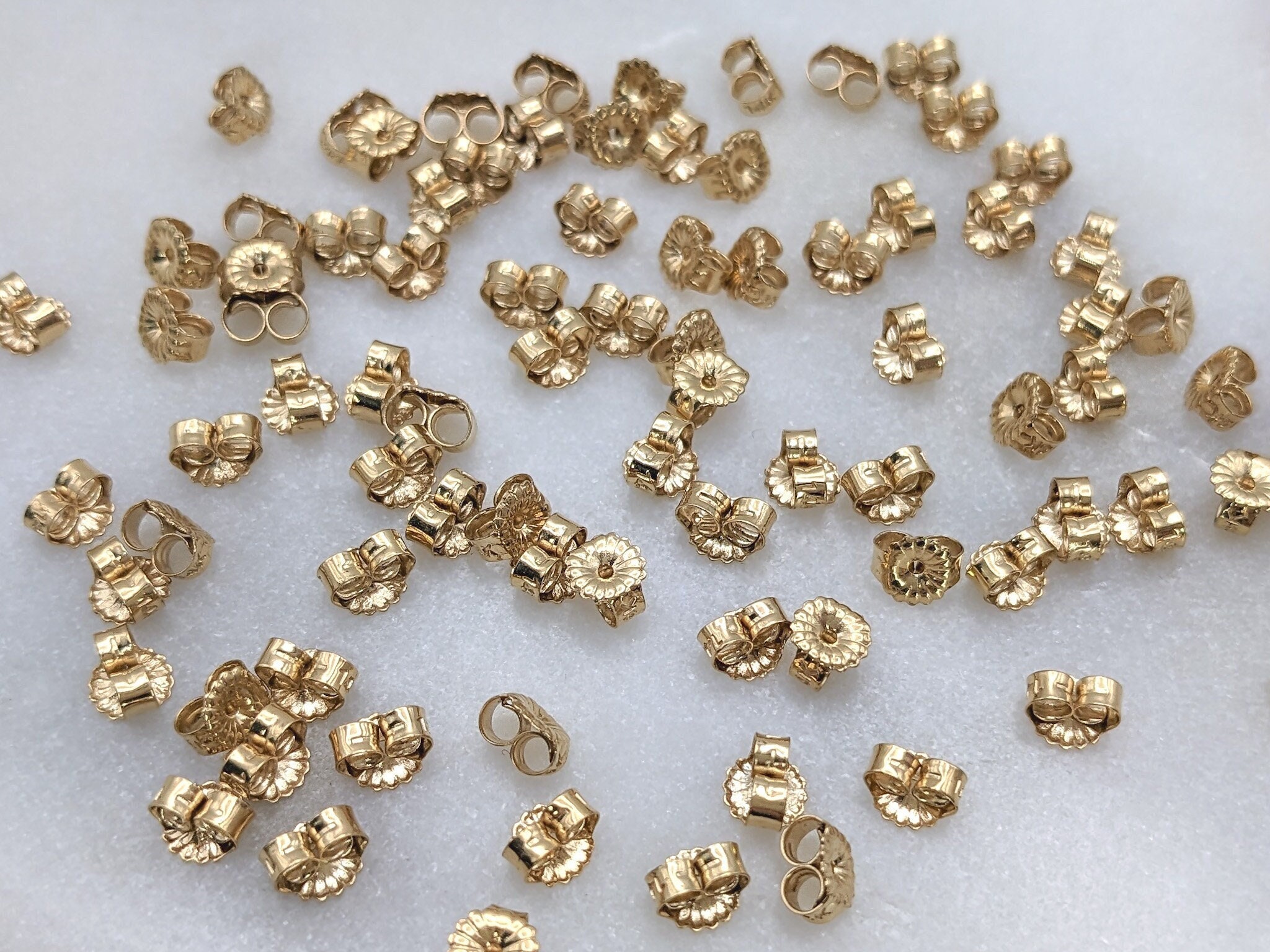14k Solid Gold Earring Backs, High Quality Butterfly Push Backs ...