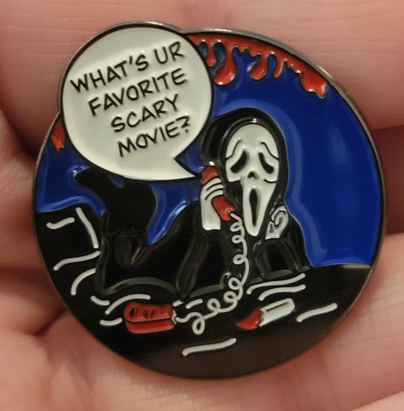 Ghost Face Scream Metal Enamel Pin Brooch Badge Slasher - Etsy