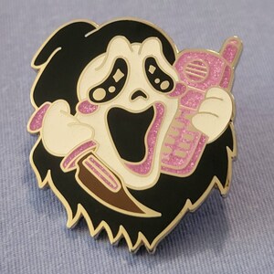 Ghost Face Scream Metal Enamel Pin Brooch Badge Slasher - Etsy