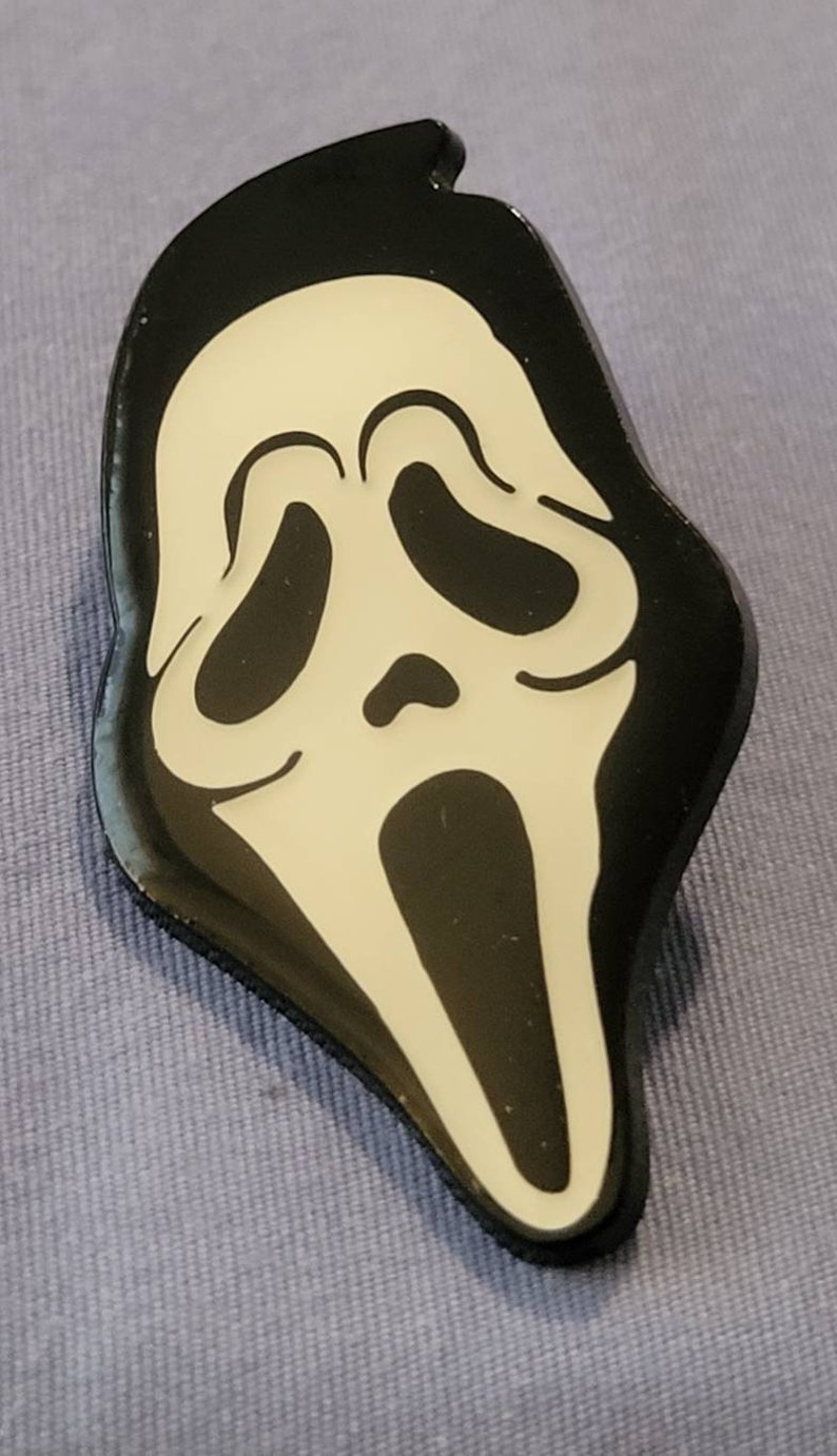 Ghost Face Scream Metal Enamel Pin Brooch Badge Slasher - Etsy
