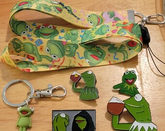 Kermit the Frog Keychain - Etsy