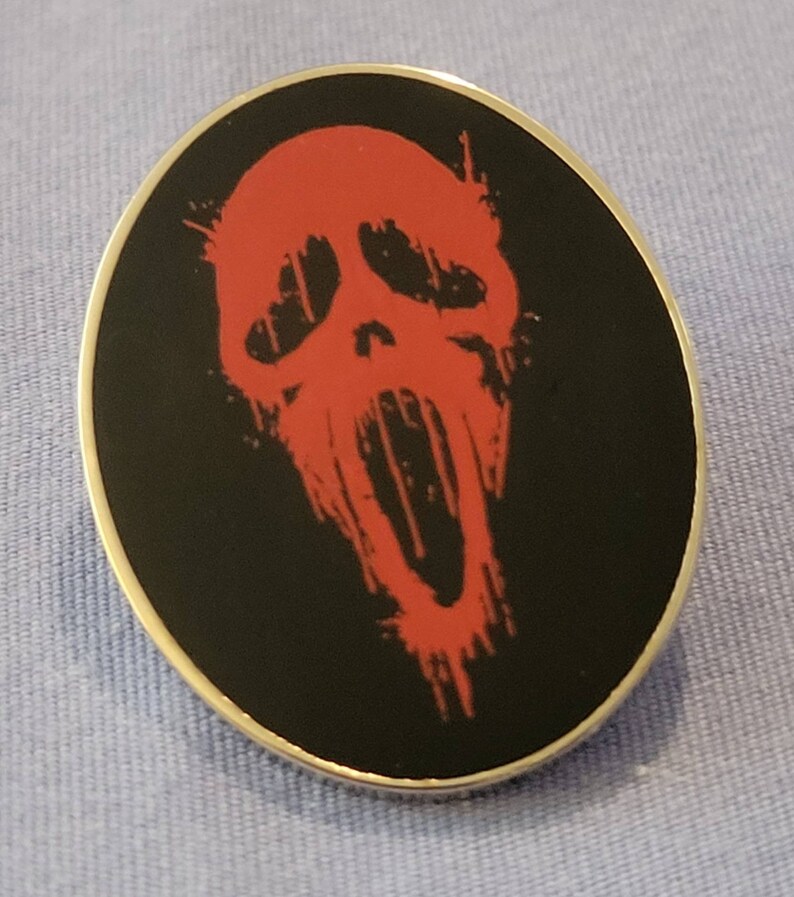 Ghost Face Scream Metal Enamel Pin Brooch Badge Slasher - Etsy