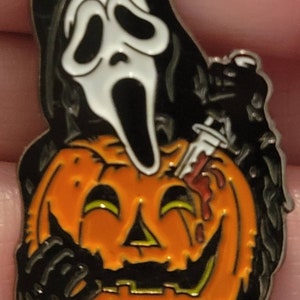 Ghost Face Scream Metal Enamel Pin Brooch Badge Slasher - Etsy