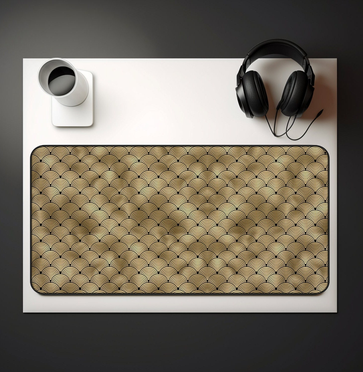 Large Wave Desk Mat, Desk Mat Aesthetic, Minimalist Desk Mat, Xl ...