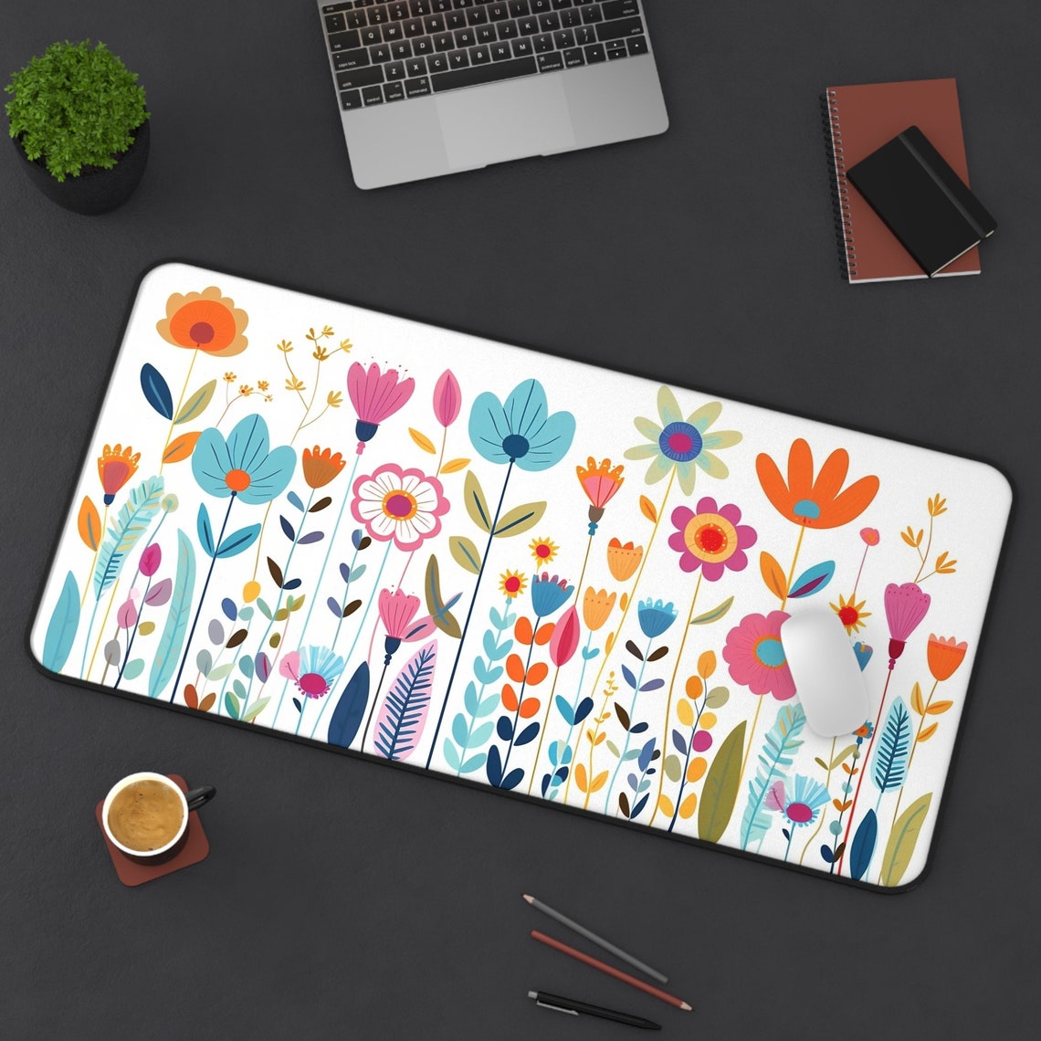 Large Floral Desk Mat, Xl Mousepad, Cute Mouse Pad, Extra Large Mouse ...