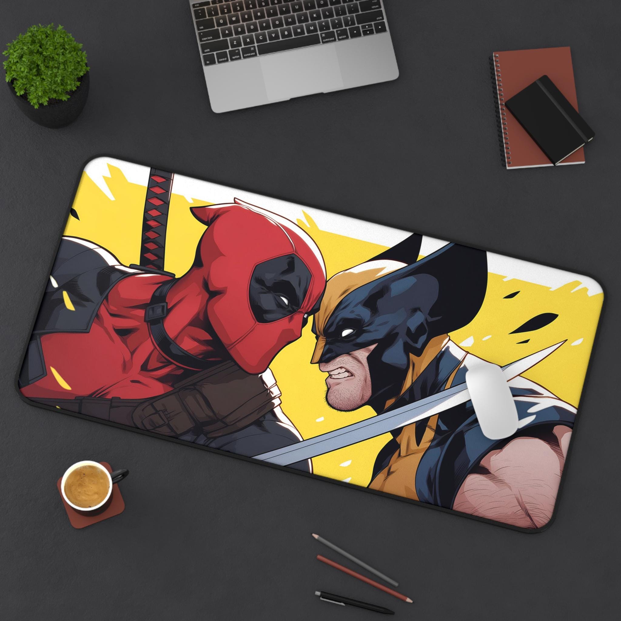 Large Dead Pool and Wolverine Desk Mat Mouse Pad - Etsy
