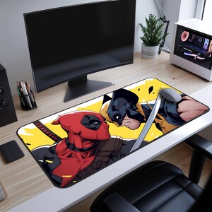Large Dead Pool and Wolverine Desk Mat Mouse Pad - Etsy
