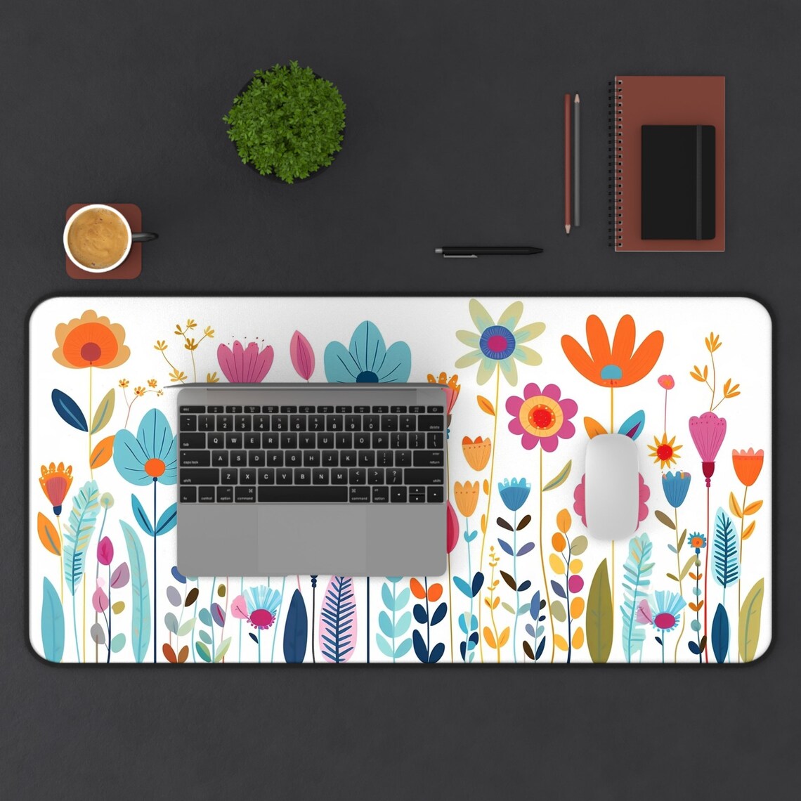 Large Floral Desk Mat, Xl Mousepad, Cute Mouse Pad, Extra Large Mouse ...