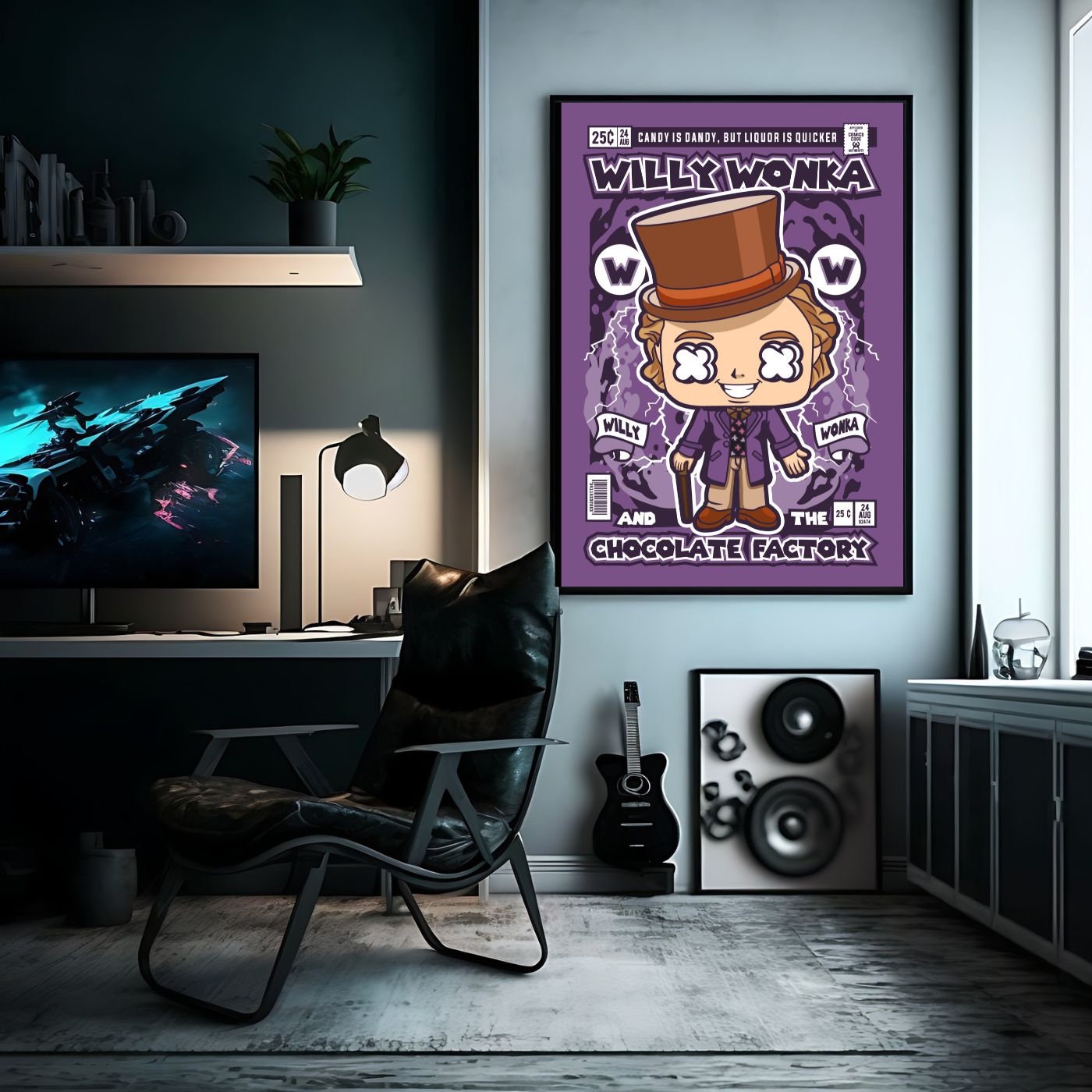 Willy Wonka Funko Poster Wall Art - Etsy