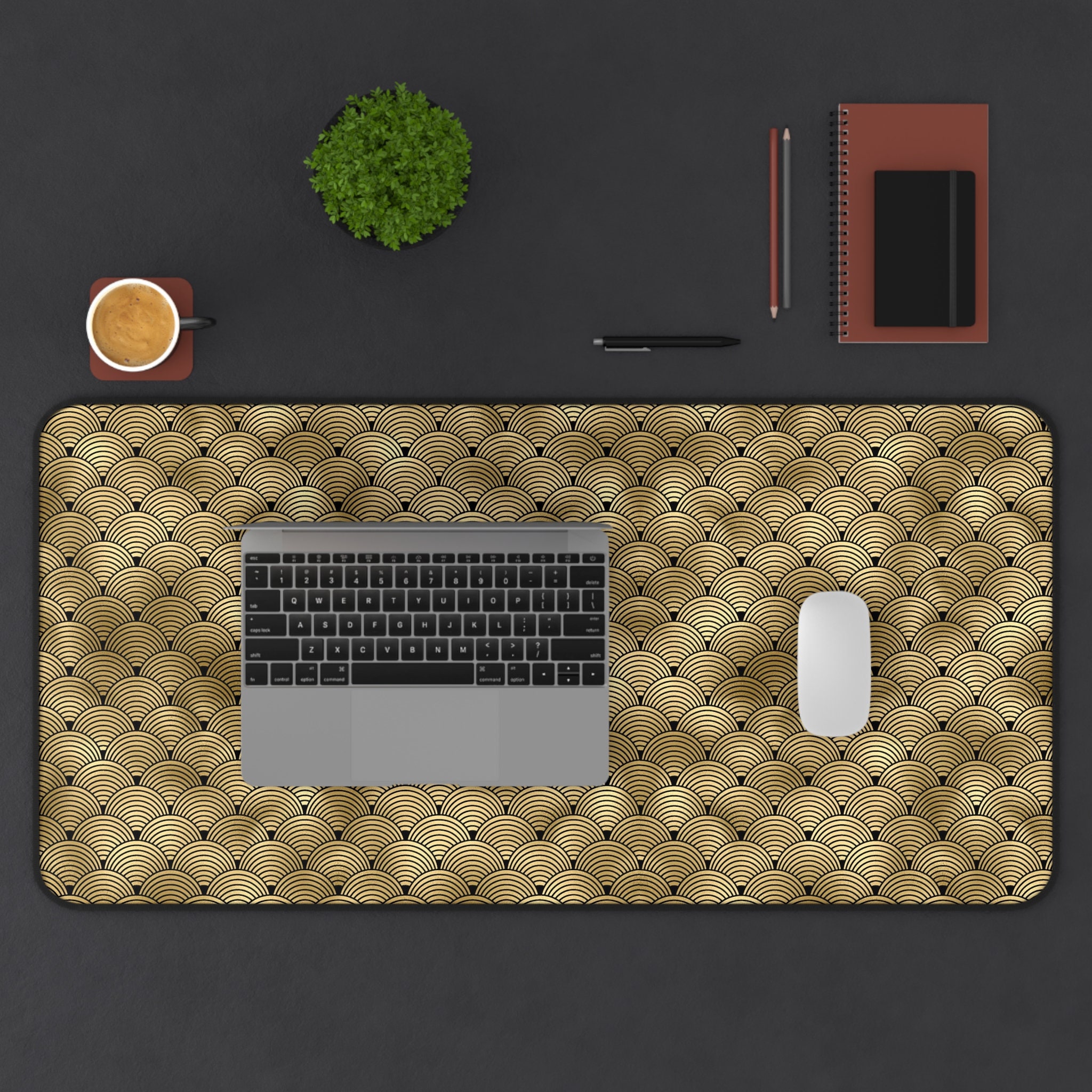 Large Wave Desk Mat, Desk Mat Aesthetic, Minimalist Desk Mat, Xl ...