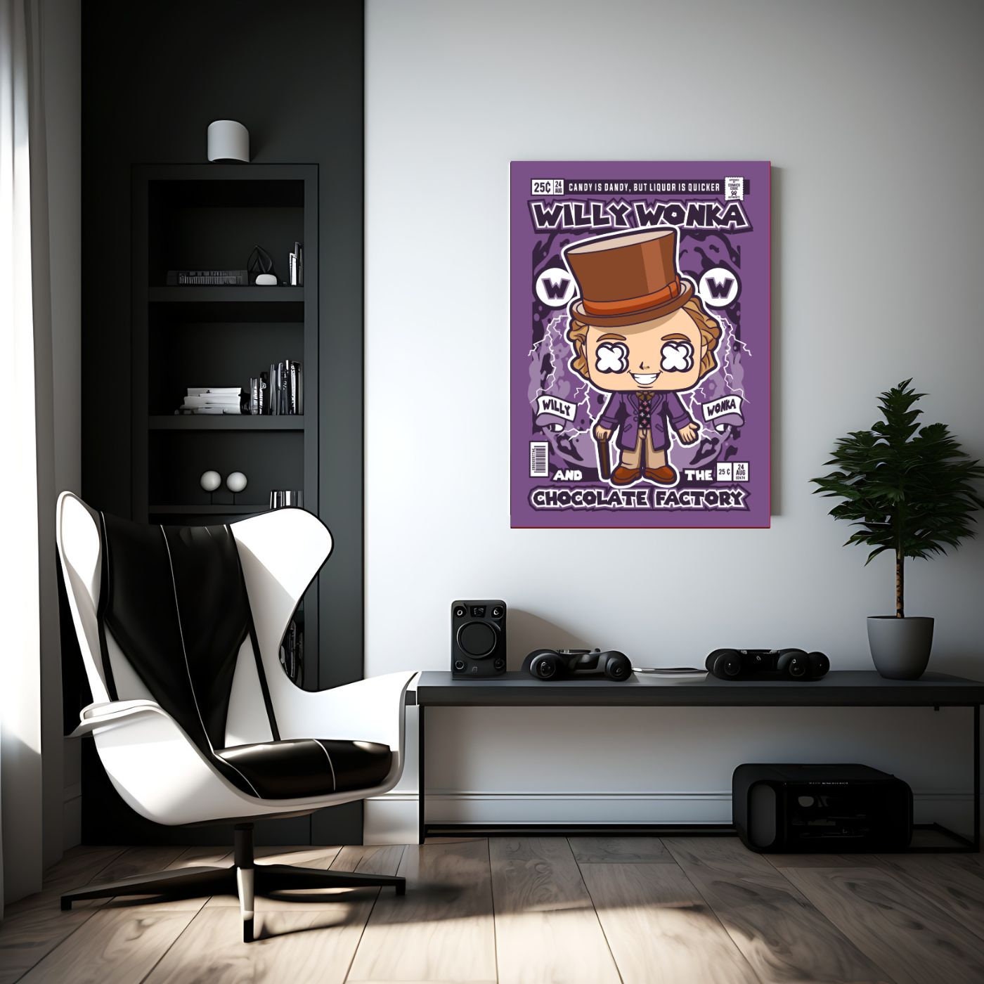 Willy Wonka Funko Poster Wall Art - Etsy