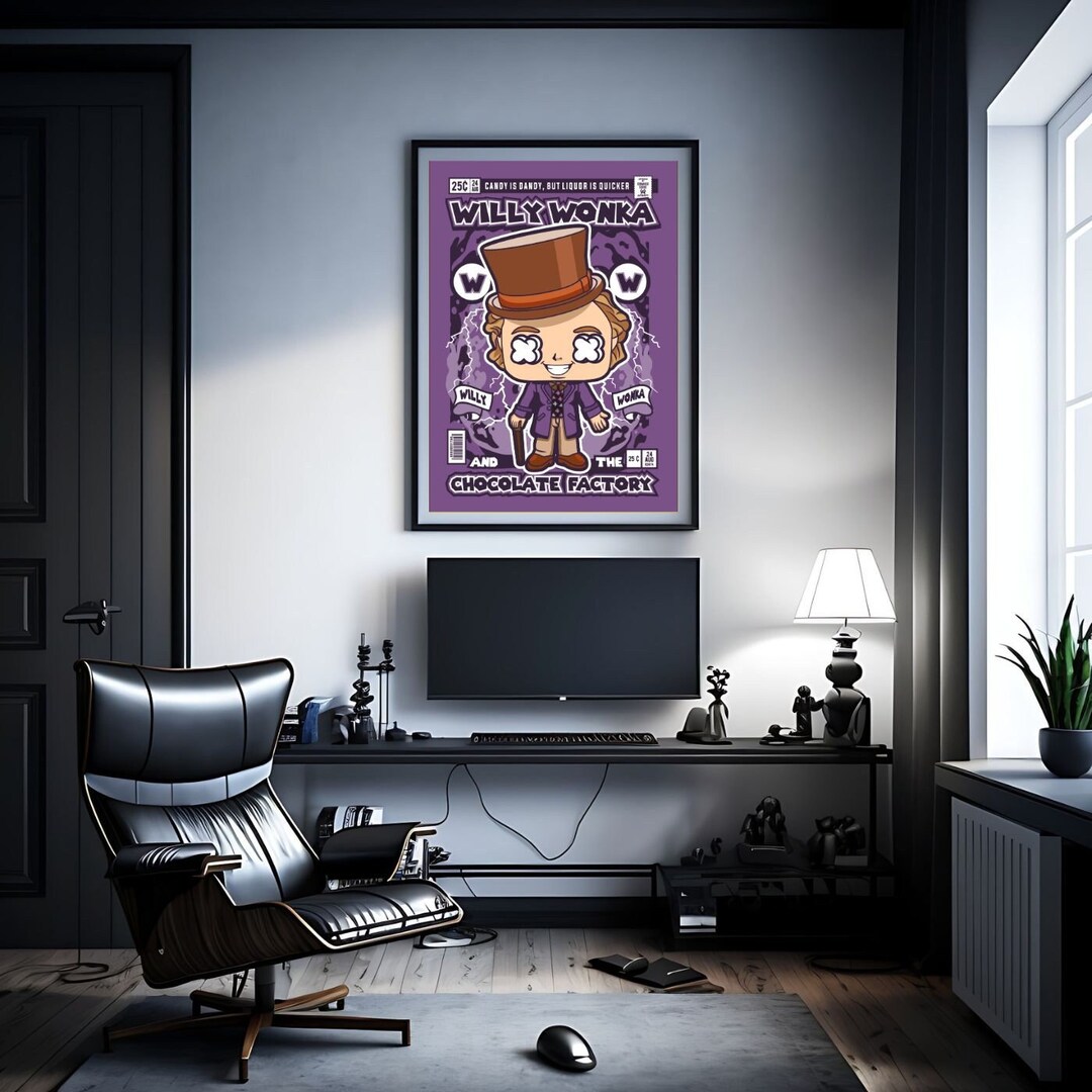 Willy Wonka Funko Poster Wall Art - Etsy